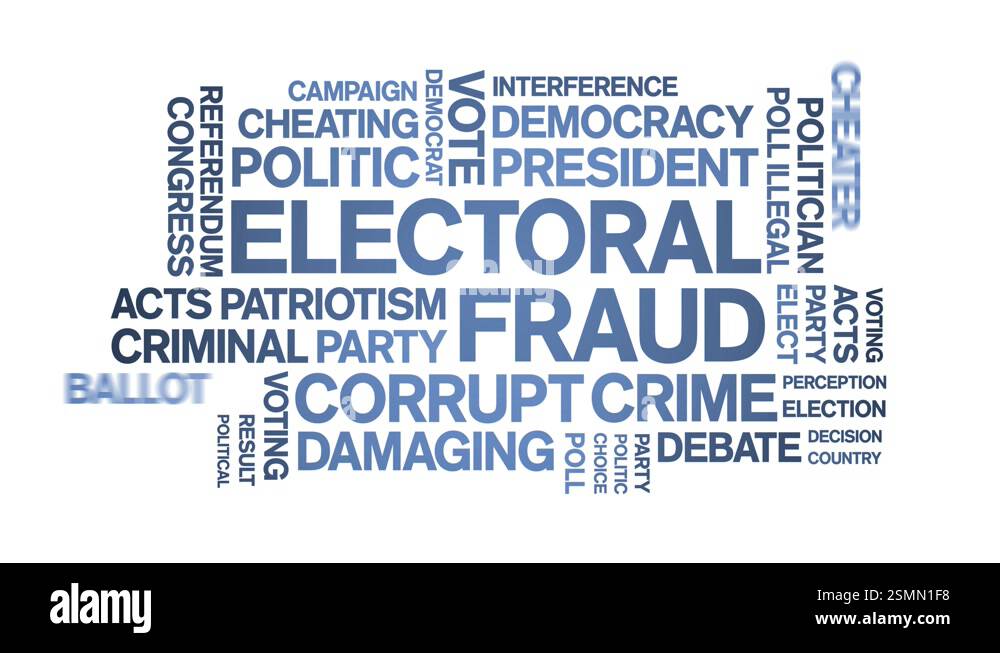 Electoral Fraud animated word cloud,animation kinetic typography ...