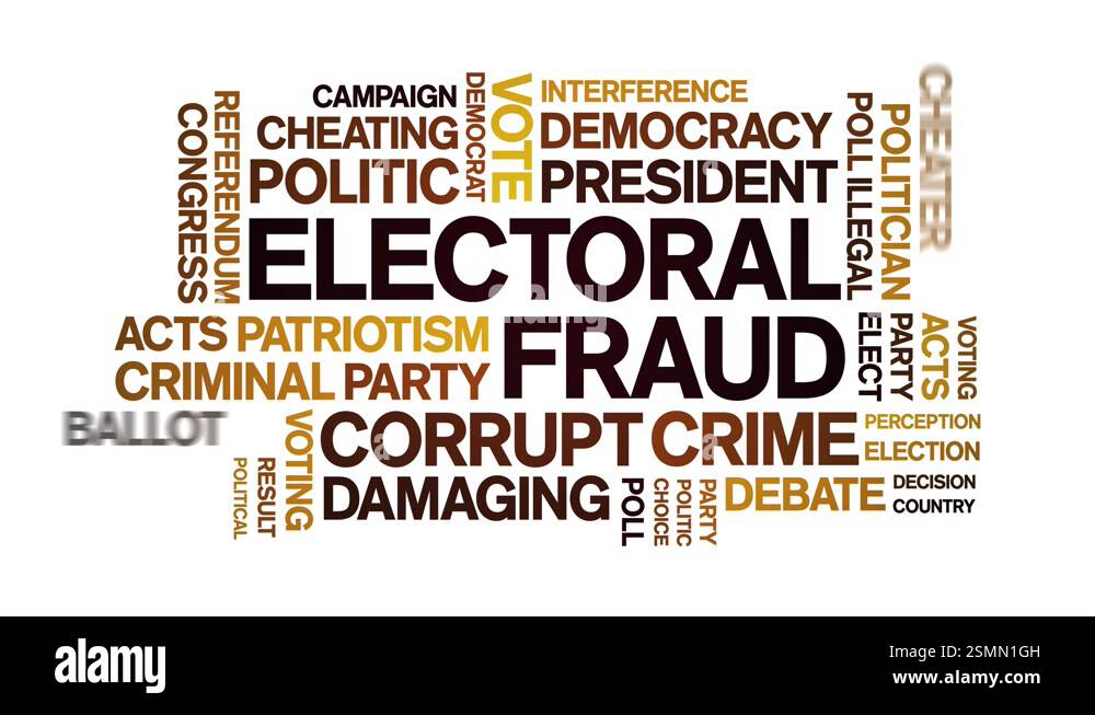 Electoral Fraud animated word cloud,animation kinetic typography ...