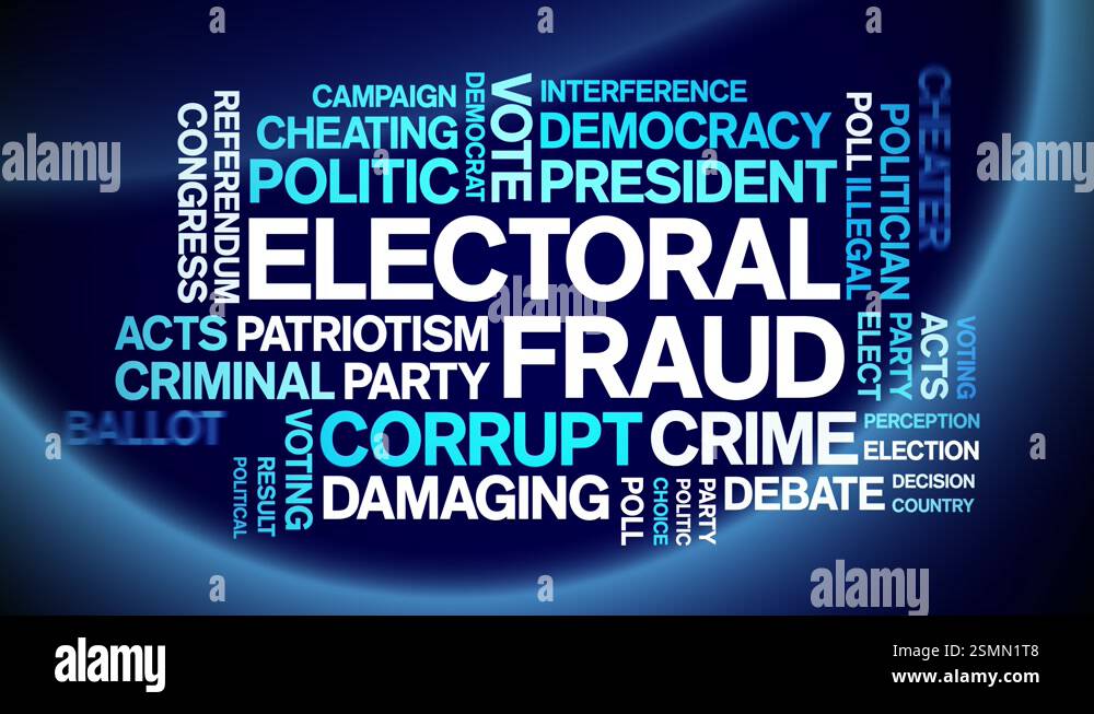 Electoral Fraud animated word cloud,animation kinetic typography ...