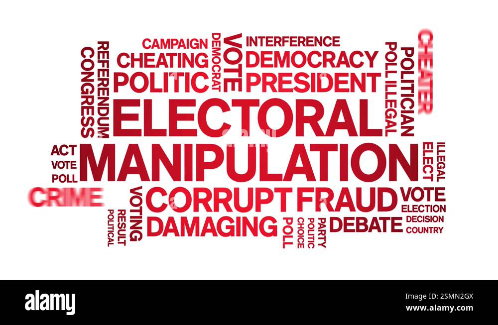 Electoral Manipulation animated word cloud,animation kinetic typography ...
