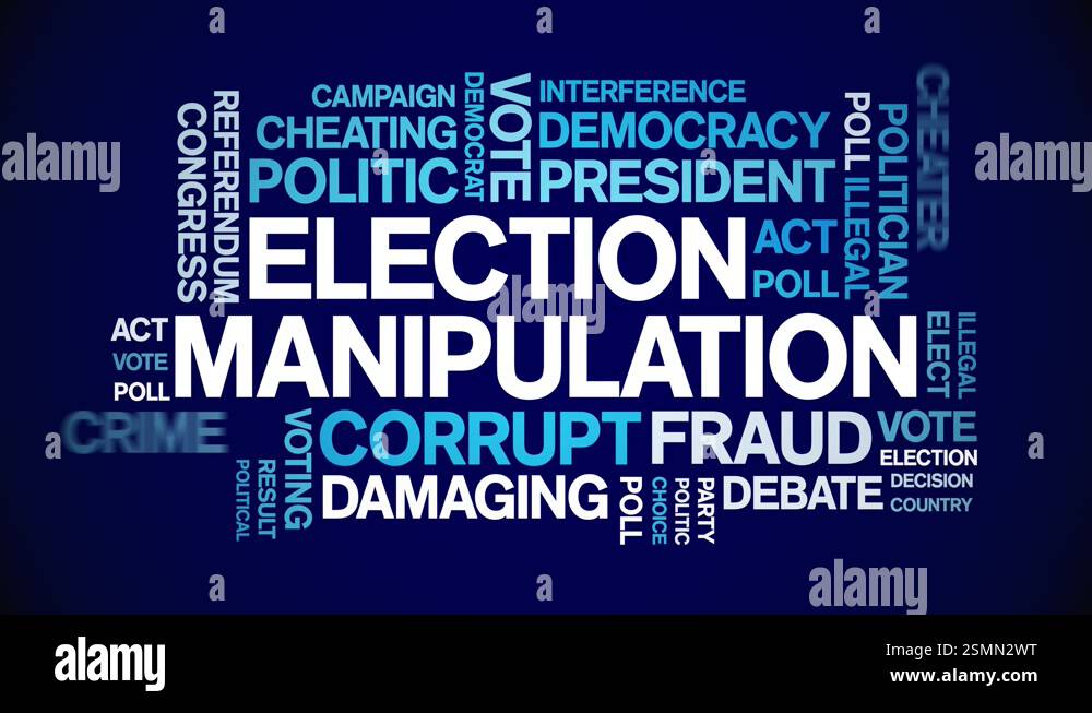 Election Manipulation animated word cloud,animation kinetic typography ...