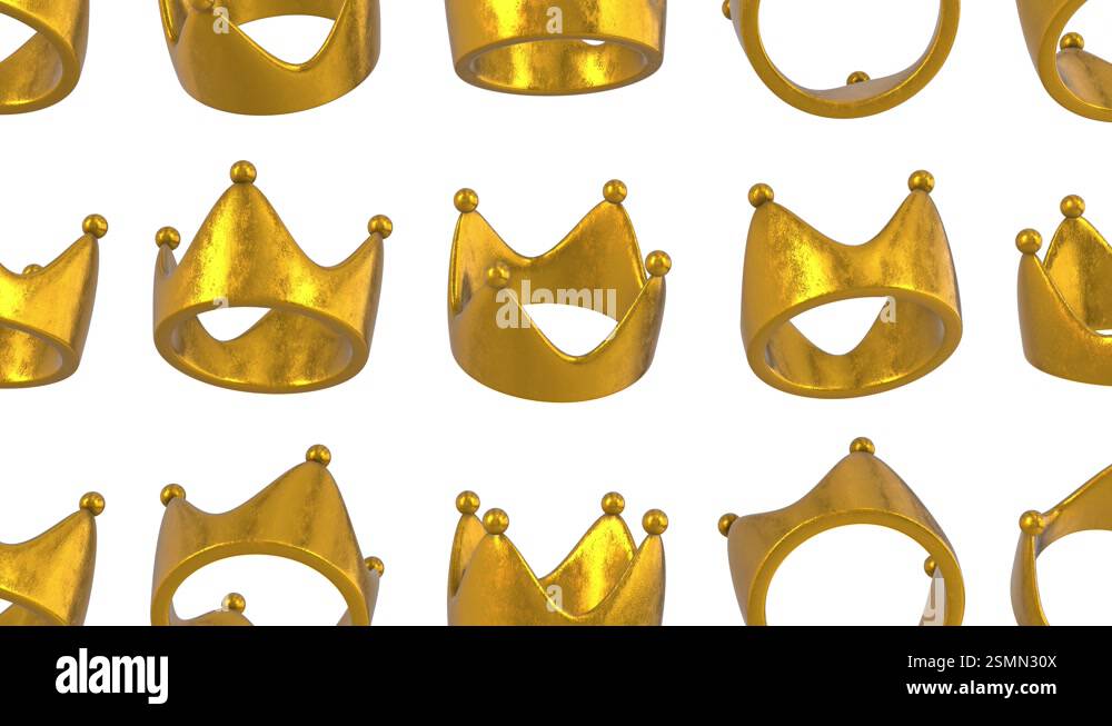 3D Golden Crown Falling Animation. King Crown. Luxury Background. 4K ...