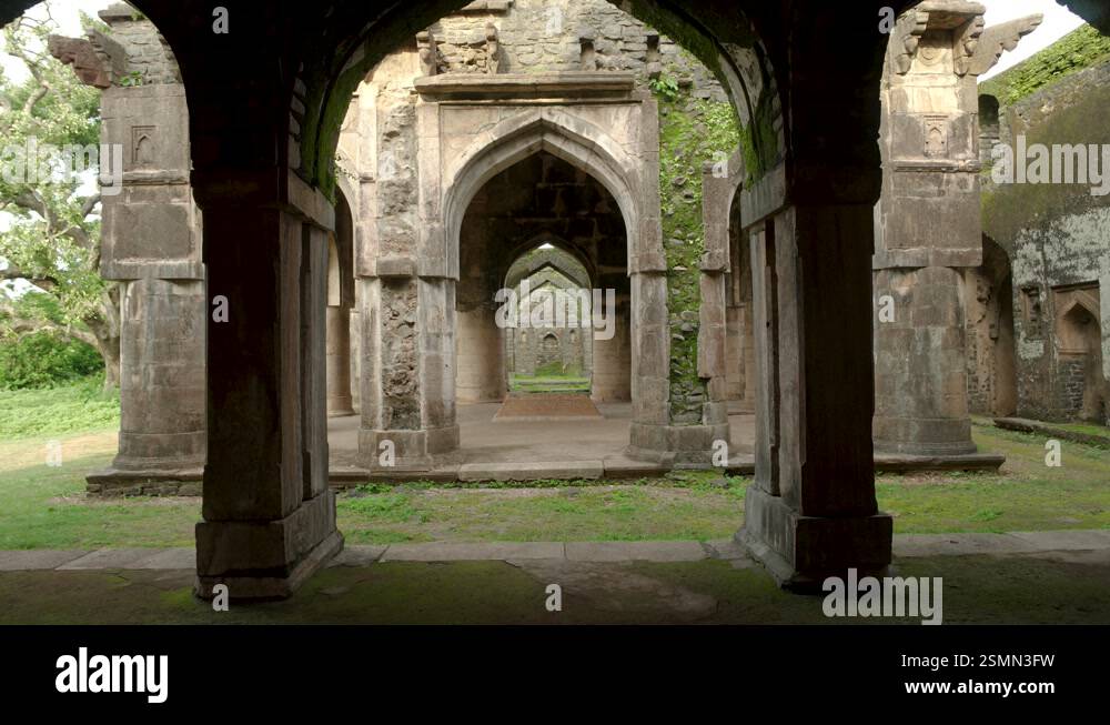 India MP Mandu Hathi mahal group Hathi mahal Arch Stock Video Footage ...