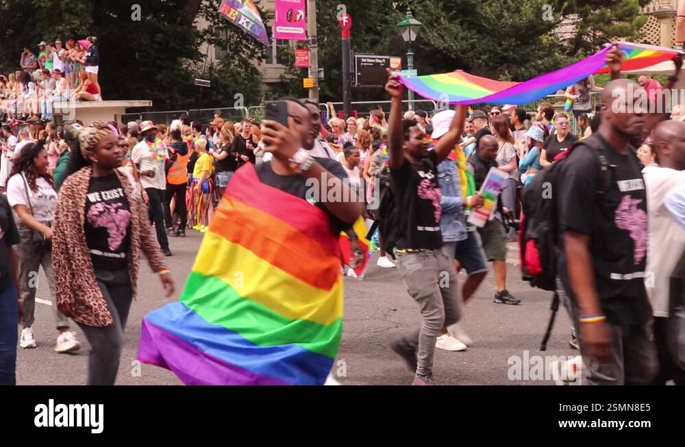 People Crowd Celebrating in Brighton and Hove Pride Parade on Old ...