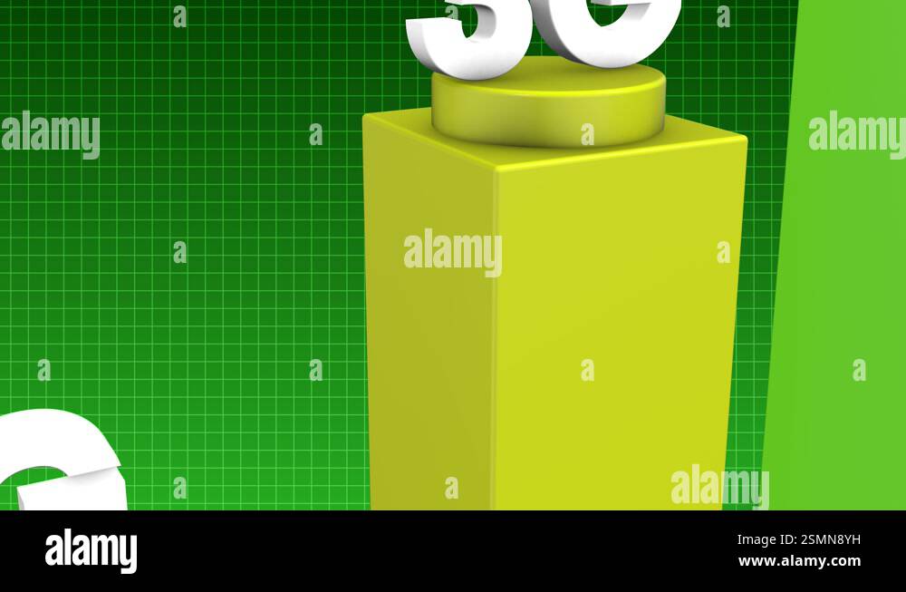 Colorful 3D Graph Showing the Progression of Mobile Networks: 1G to 5G ...