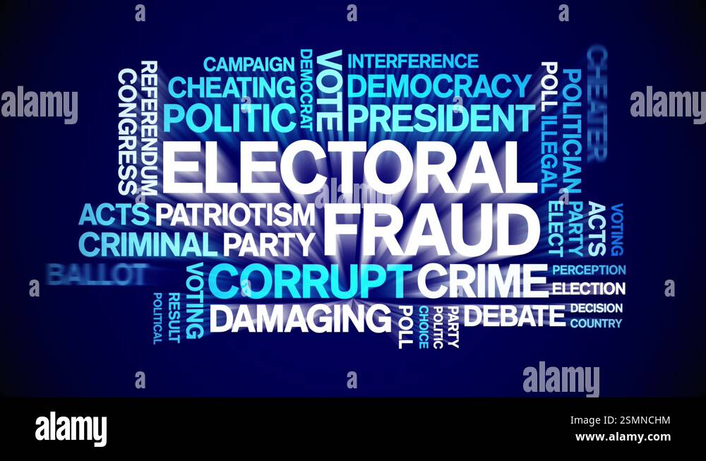 Electoral Fraud animated word cloud,animation kinetic typography ...