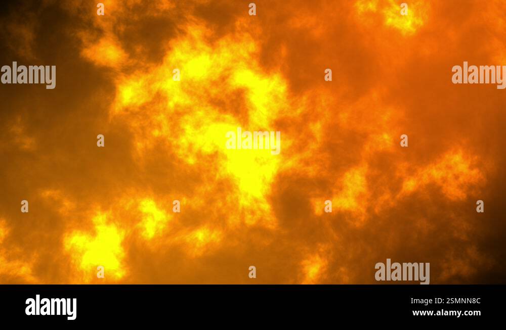 Fiery smoke background 4K. Orange and yellow soft smoke. Smooth ...