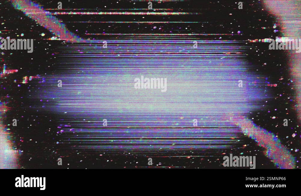 Digital glitch effect with horizontal lines and VHS imitation Stock ...