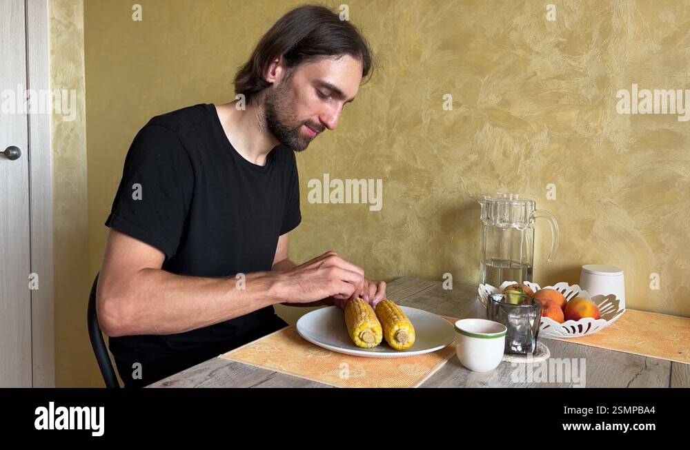 Man eating a corn on the cob Stock Videos & Footage - HD and 4K Video ...