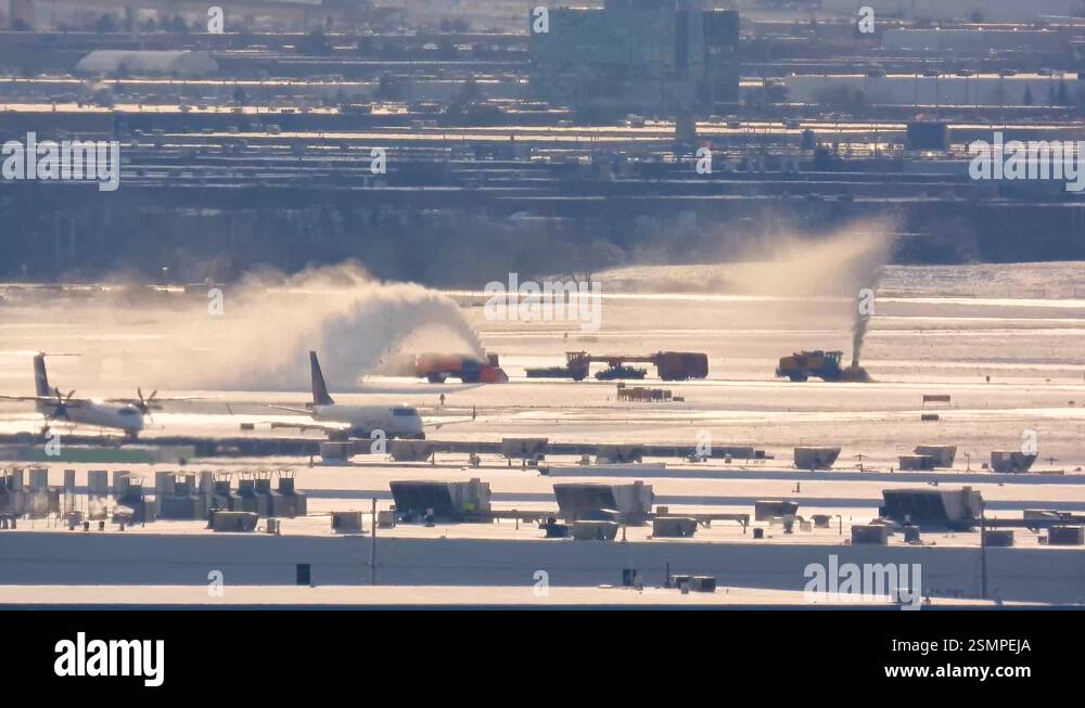 Snow-clearing Equipment Removing Snow At Pearson Airport In Toronto ...
