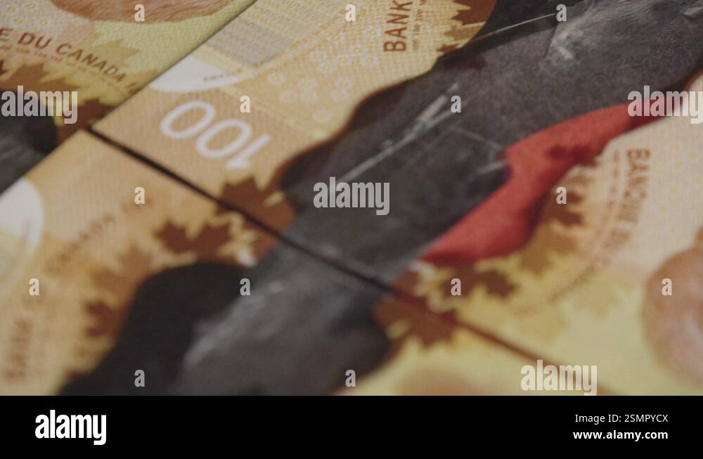 Vibrant Canadian Currency Rotating Together Stock Video Footage - Alamy