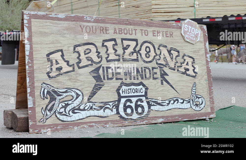 Arizona Sidewinder route on Historic 66 4k Stock Video Footage - Alamy