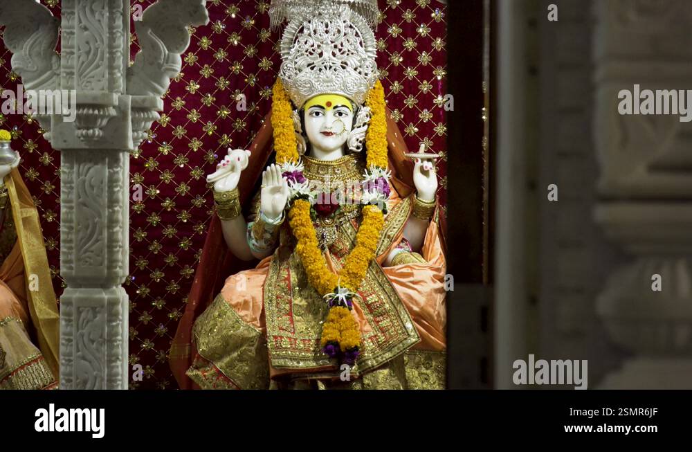 India Gujarat Kevadiya Shree Swami Ramanand Sant Ashram Stock Video ...