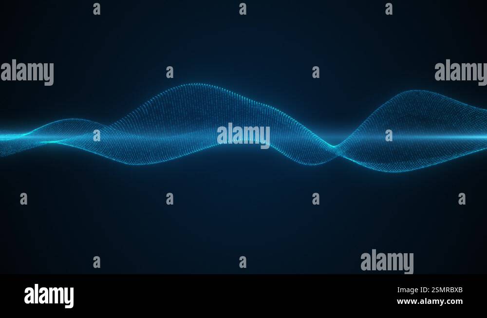 Futuristic Audio Waveform Animation. Technology Background. AI Voice ...