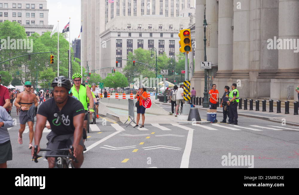 3rd New York Summer Streets 2024 is Kicked Off on August 17, in Manhattan Stock Video Footage ...