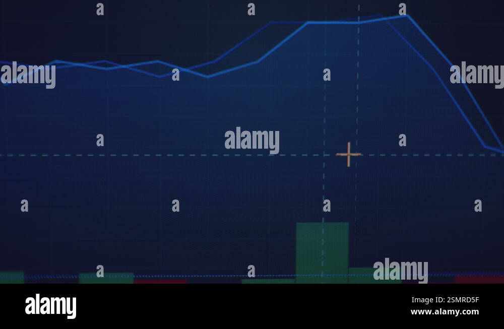 The graph line moves on the computer monitor Stock Video Footage - Alamy