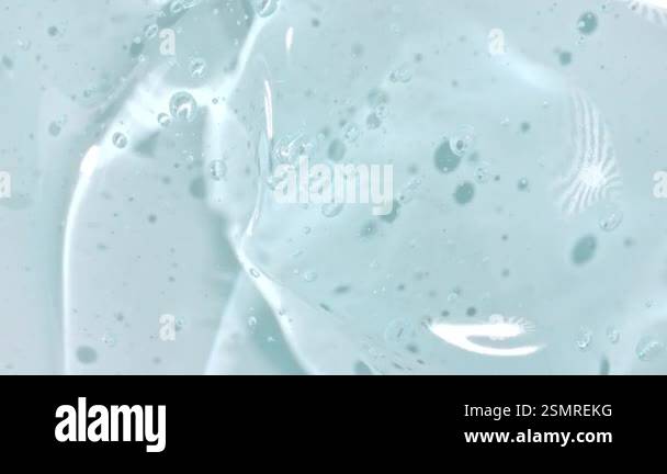 Transparent Blue Cosmetic Gel Fluid. Beauty skincare product sample ...