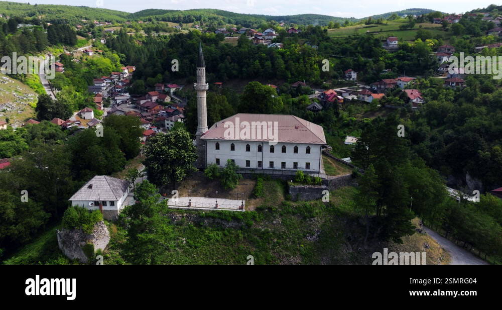 Aerial View Stari grad Cazin inci Tourist Attraction In Cazin, Bosnia and Stock Video Footage ...
