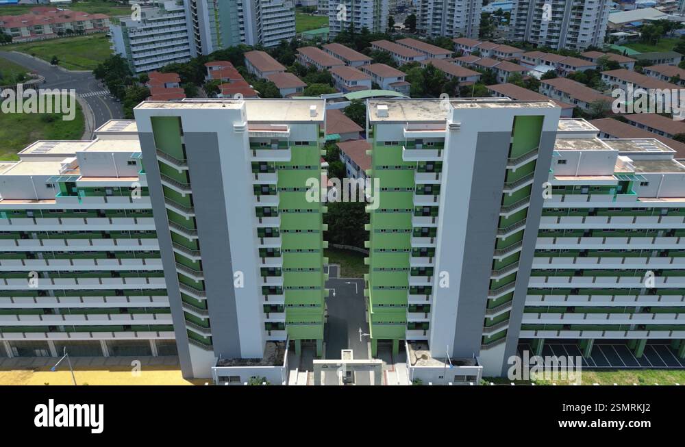 Drone shot reveals Camko city condominums buildings and luxury villas ...