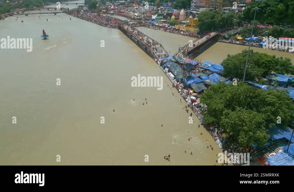 Haridwar Drone Video 4k HAR KI PAURI, Drone view of Har ki Pauri ...