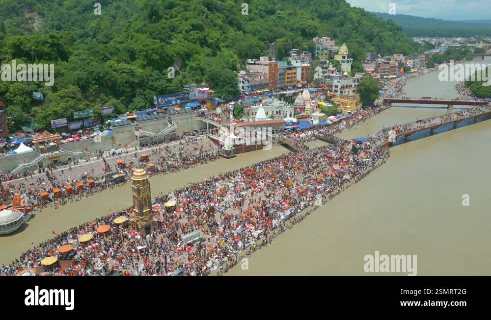 Haridwar Drone Video 4k HAR KI PAURI, Drone view of Har ki Pauri ...