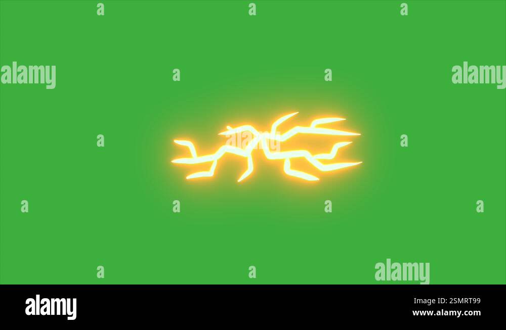 Animation video loop glow line crack on green screen background Stock ...