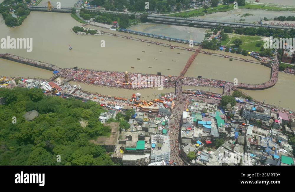 Haridwar Drone Video 4k HAR KI PAURI, Drone view of Har ki Pauri ...