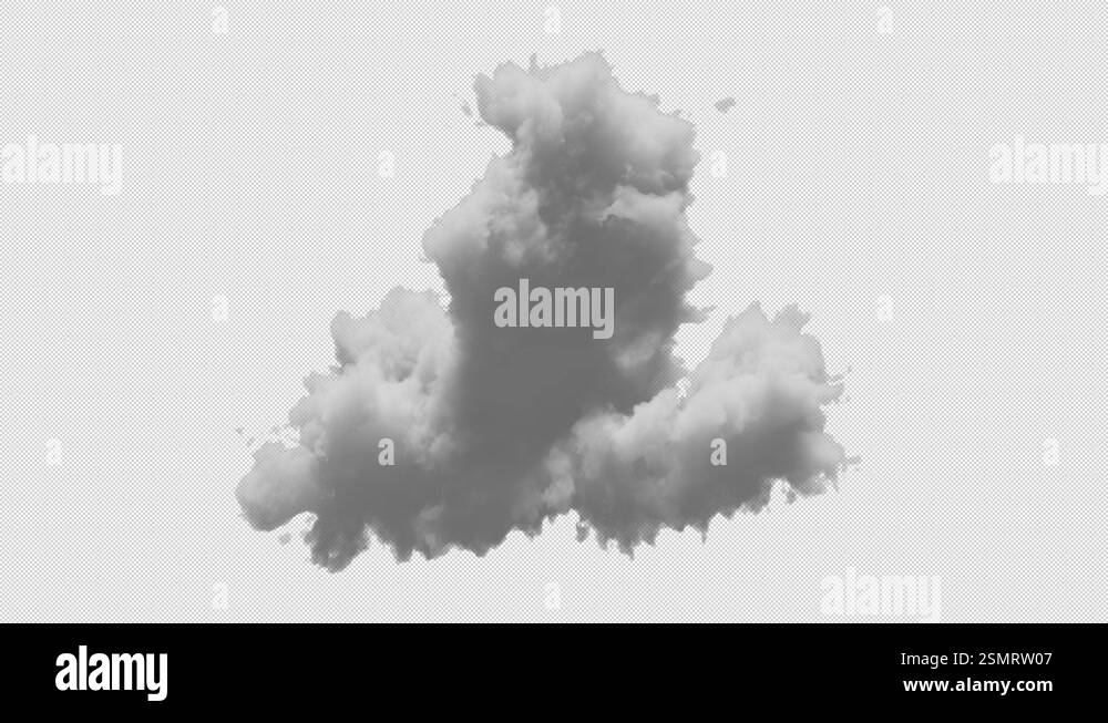 3D big cloud with alpha channel and looping animation Stock Video Footage - Alamy