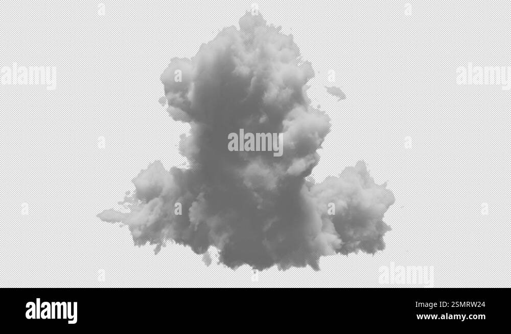 3D big cloud with alpha channel and looping animation Stock Video Footage - Alamy