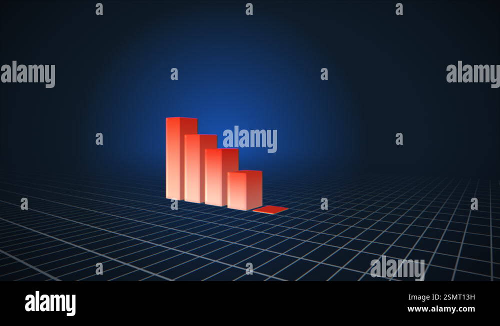 Economy falling inflation chokes global business. Abstract data ...