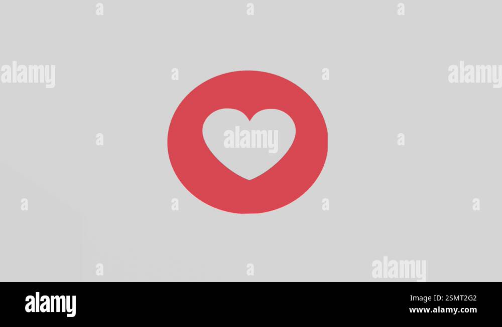 2d logo of a beating heart, symbolizing a like from social white ...