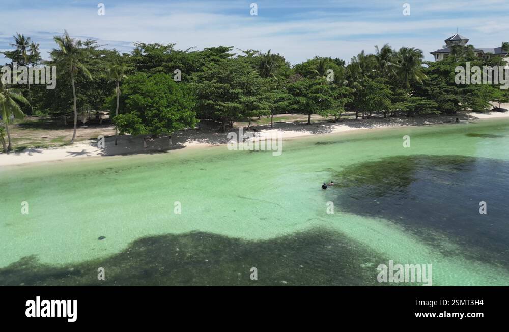 Aerial view of Doljo beach hidden gem of Panglao Island in Bohol Stock ...