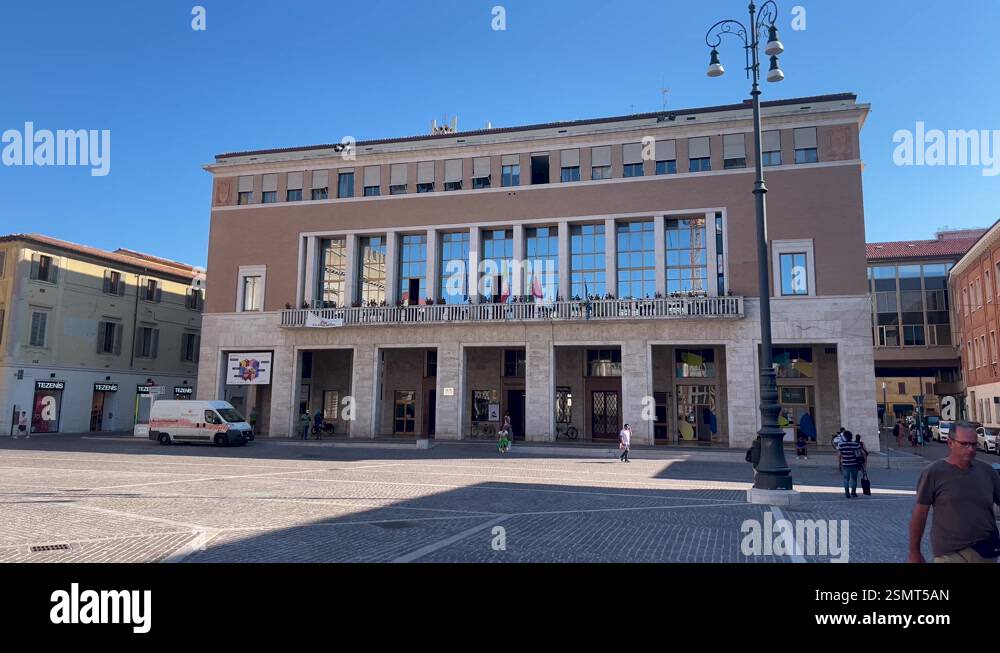Pesaro, Italy - 08/22/2024: The front view of Pesaro City Hall, Italy ...