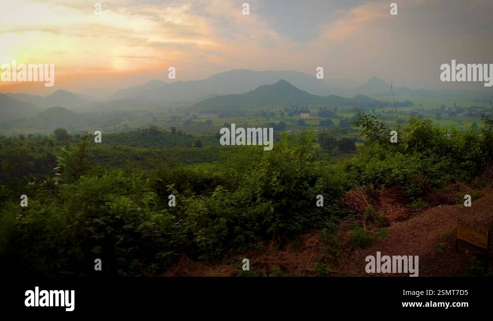 sunset view of eastern ghat between odisha and andhra pradesh Stock ...