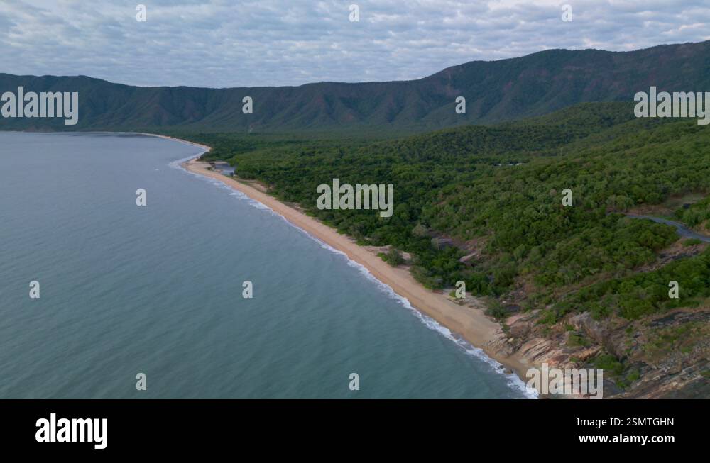 Breathtaking 4K aerial view of Wangetti Beach's unspoiled tropical ...