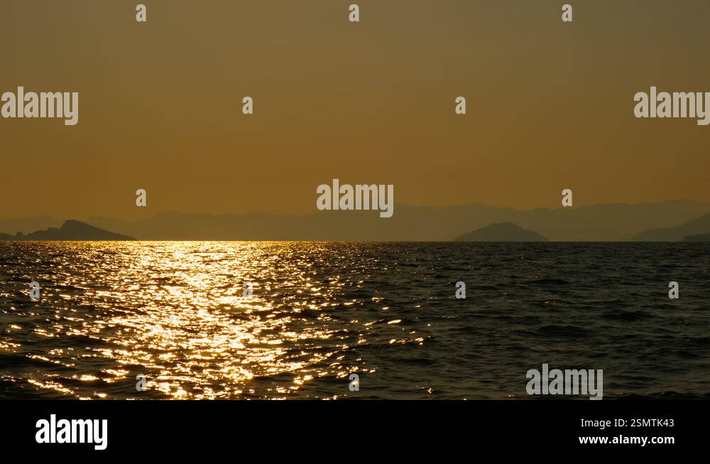 Nightfall sky over floating ship Stock Video Footage - Alamy