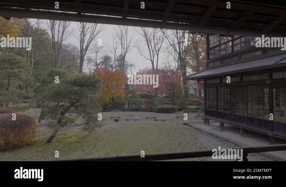 The garden of Takahashi’s house in Akasaka, Minato Ward, is partly ...