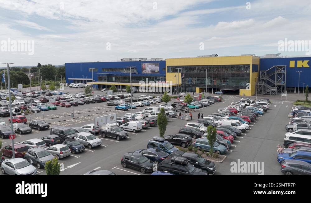 Exeter, United Kingdom (UK) - 07/17/2024: Aerial orbital of Ikea store ...
