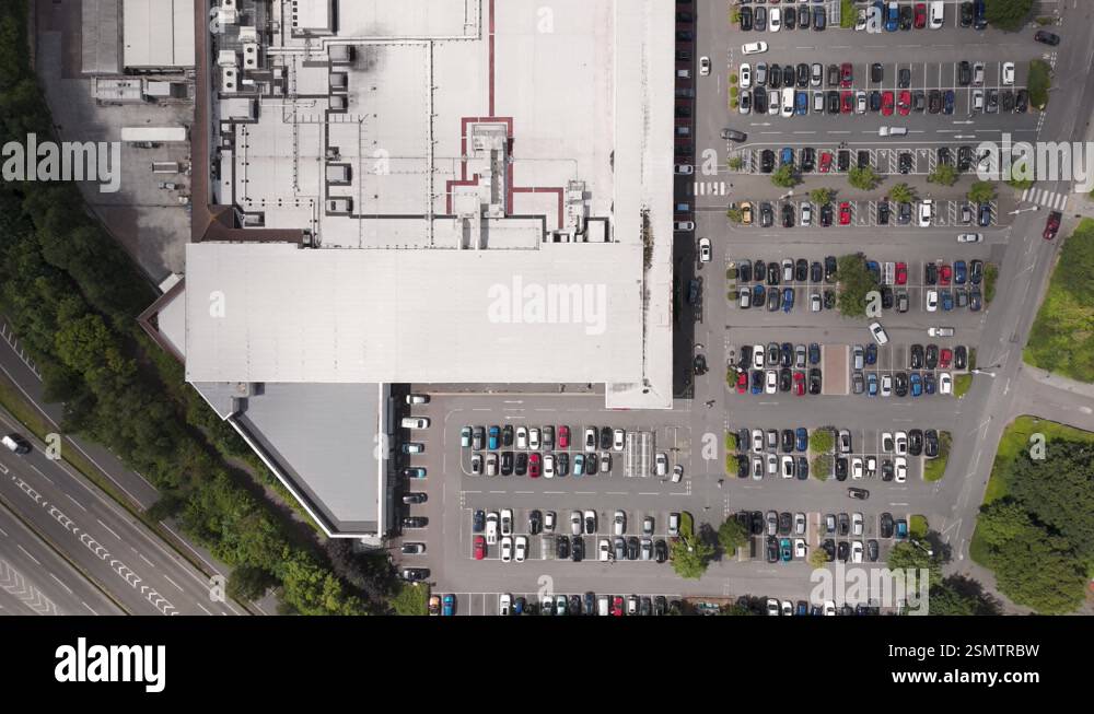 Exeter, United Kingdom (UK) - 07/17/2024: Top-down aerial view of Tesco ...