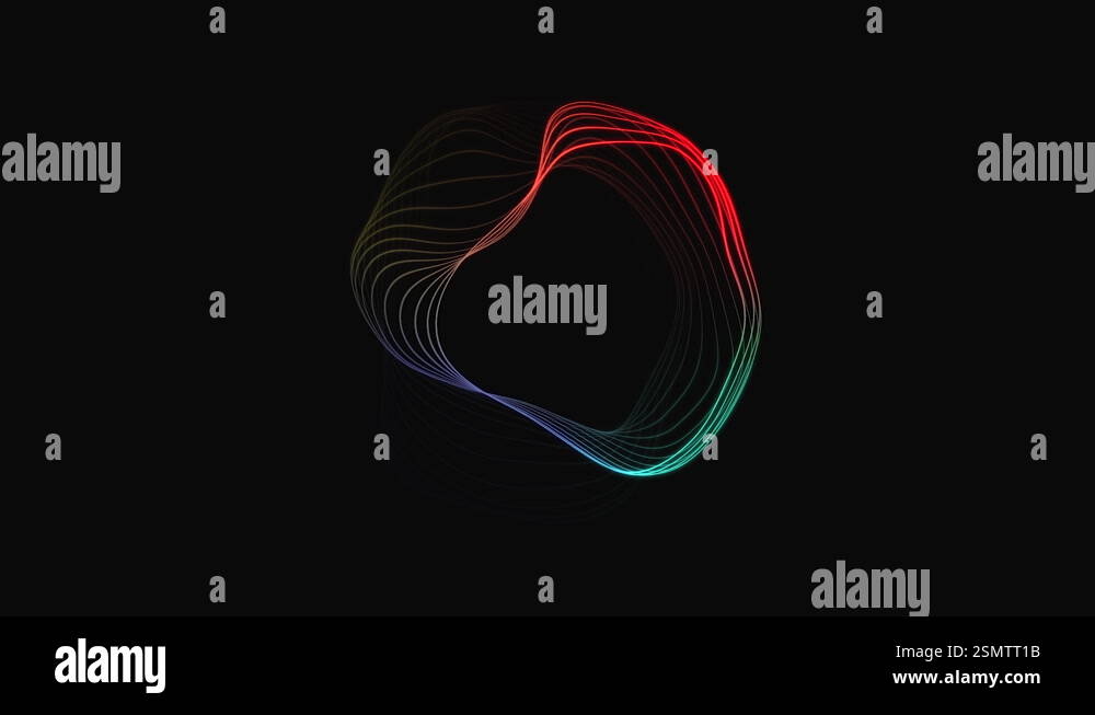 Gradient loop animation background in 4k with Turbulent wave lines ...