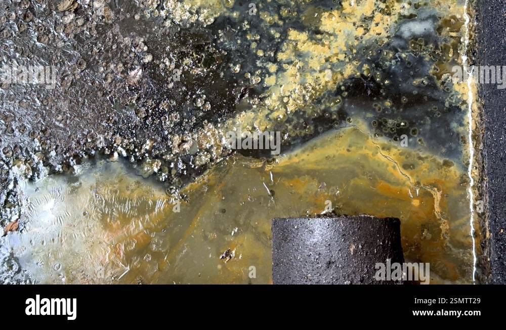 Wastewater from the production process is dark in color with chemical ...