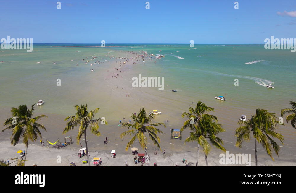 Moses Path or Caminho de Moises on Barra Grande beach in the city of ...