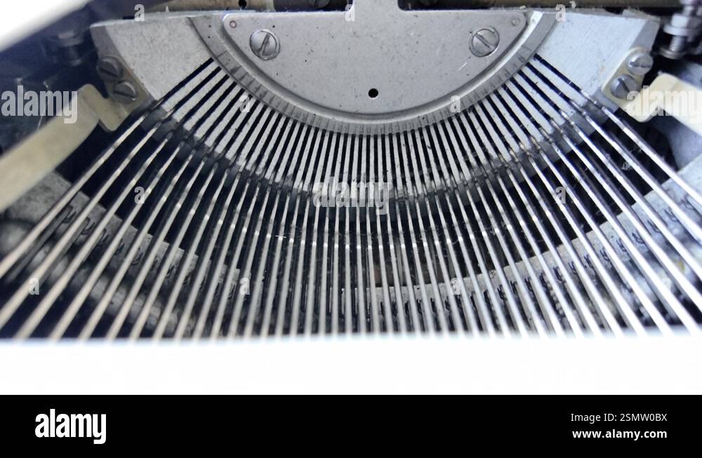 Details of the inside of a typewriter Stock Video Footage - Alamy