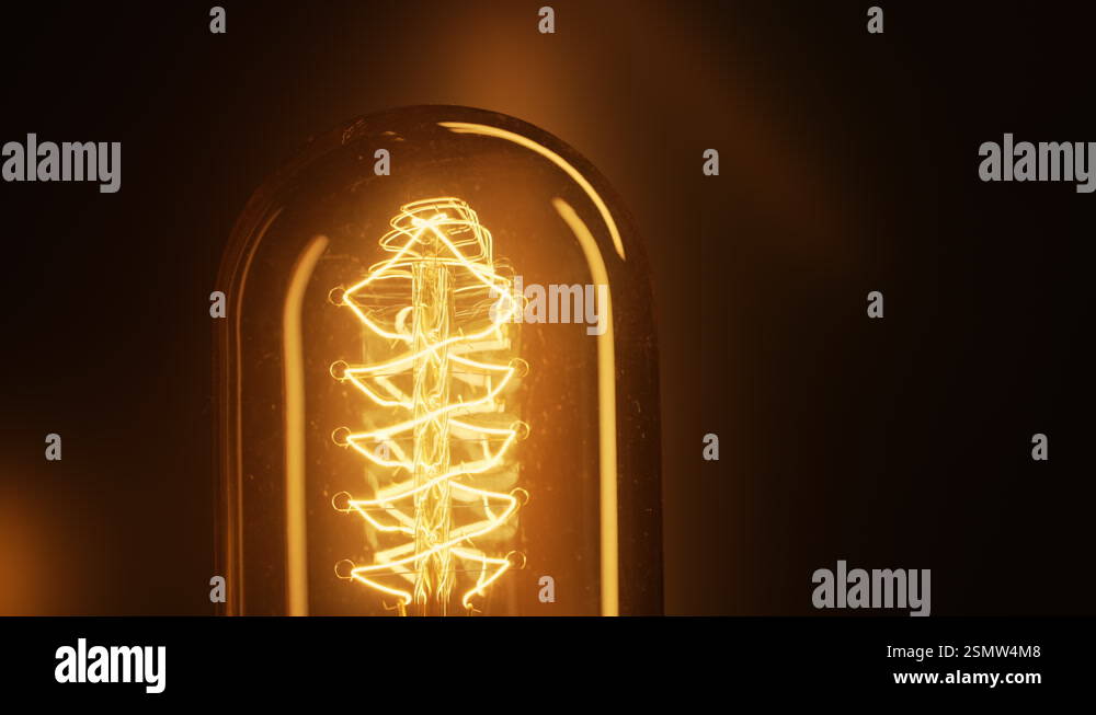 Real Incandescent Edison Tungsten filament lamp flickering and off ...