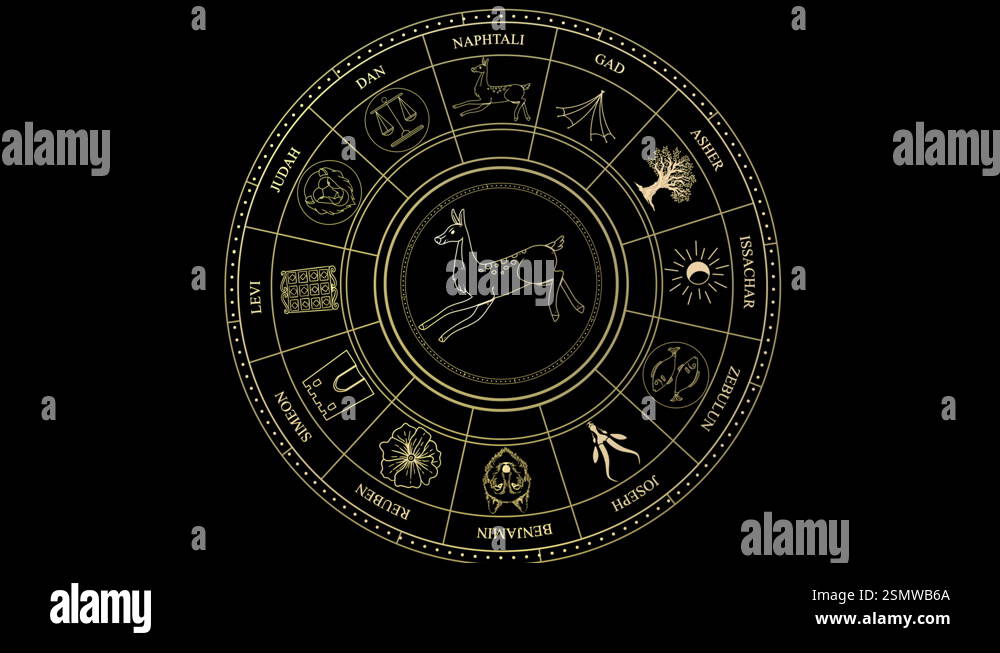 NAPHTALI Tribe of Israel Flag Symbol Banner Stock Video Footage - Alamy