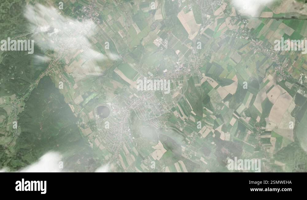 Earth zoom in from space and focus on Bielawa, Poland Stock Video ...