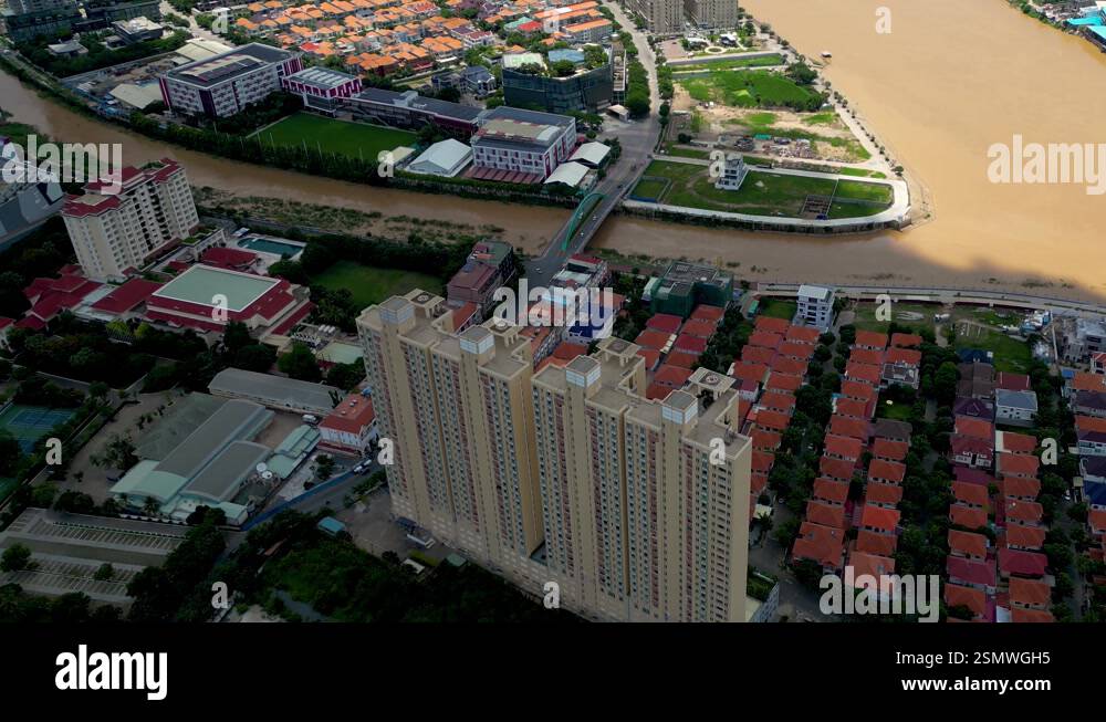 Residential building in Phnom Penh Capital of Cambodia on the Mekong ...
