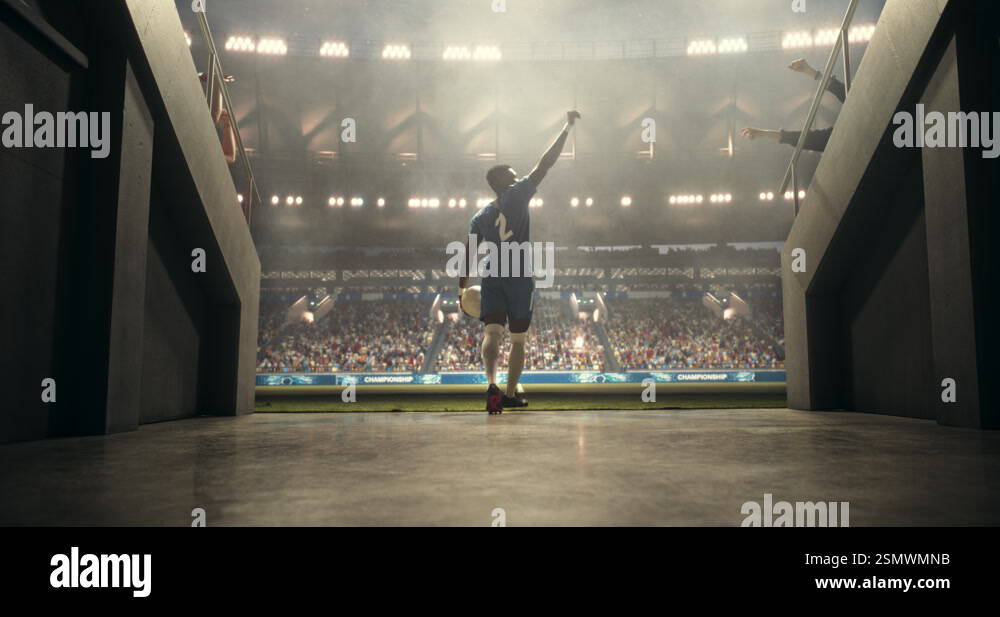 Soccer Players Walking Out of Stadium Tunnel Stock Video Footage - Alamy