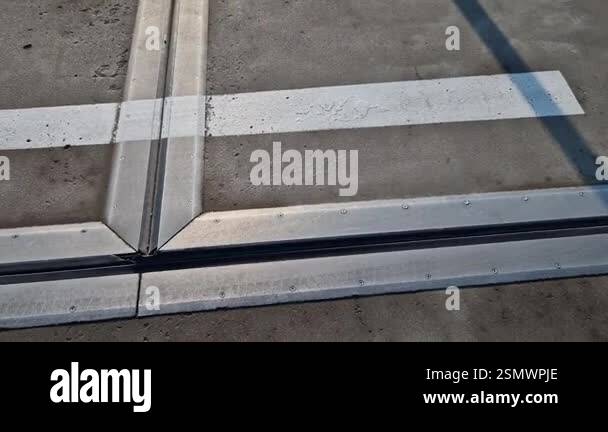 roof structure or bridge expansion for safe connection of two ...