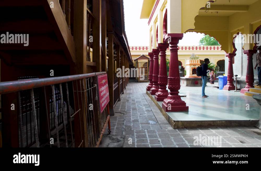 India Maharashtra Pune Purandar Morgaon Ganpati Temple Stock Video ...